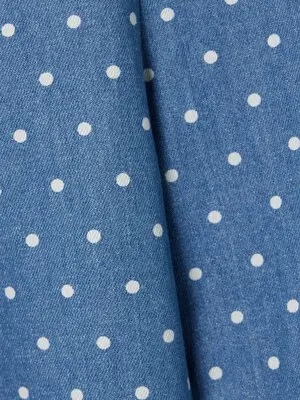 Carolina Herrera Marisol Polka Dot Wide Leg Jeans