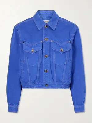 Versace Cotton Trucker Jacket - Blue