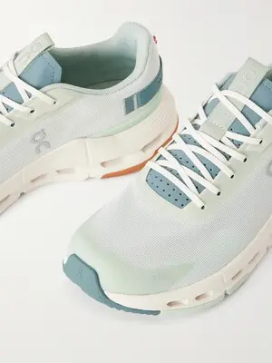 On Cloudnova Form 2 Mesh And Rubber-trimmed Lace-up Sneakers - Blue