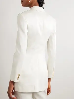 Calvin Klein Adrian Wool And Silk-blend Blazer - Neutrals