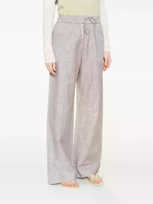 Max Mara Striped Palazzo Trousers - Neutrals
