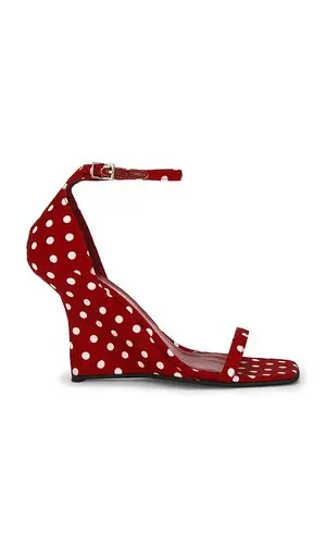 Jeffrey Campbell Wedge Sandals - Red