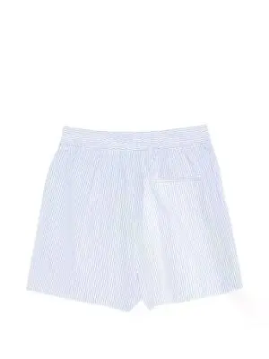 MANUEL RITZ Striped Cotton Shorts - Blue