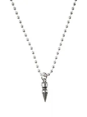 Chrome Hearts Rivet Bullet Necklace - Silver