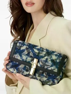 Furla Iride Small Floral Jacquard Crossbody Bag