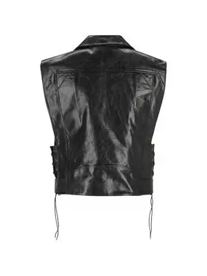 Saint Laurent Leather Biker Vest