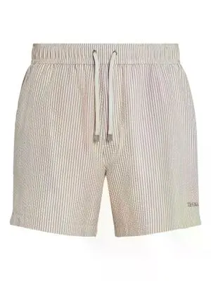 Zegna Striped Swim Shorts - Neutrals