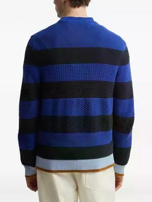 Barbour X Paul Smith Southwold Striped Textured Knit Sweater