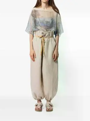 ANNTIAN Tie-detail Trousers