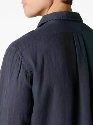 Brooks Brothers Spread-collar Linen Shirt - Blue
