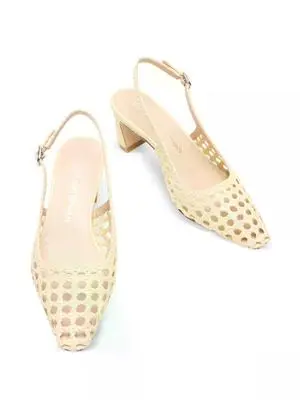 STUART WEITZMAN Stassi Woven Slingback Pumps - Neutrals