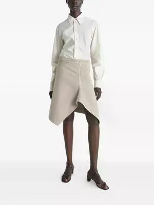 LEMAIRE Asymmetrical Mini Skirt - Neutrals