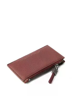 Brunello Cucinelli Logo Leather Card Holder - Red