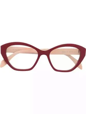 Alexander McQueen Cat-eye Frame Eyeglasses - Red