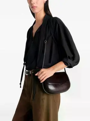 LEMAIRE Burgundy Patinated Belly Shoulder Bag