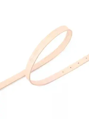 Pinko Embossed Buckle Leather Belt - Pink