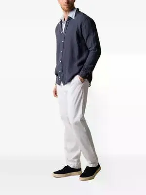 Brooks Brothers Spread-collar Linen Shirt - Blue