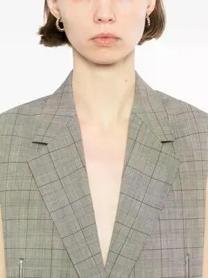 Monse Checked Zipper Tailored Vest