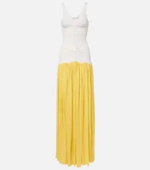 Christopher Esber Cutout Lace-trimmed Jersey Maxi Dress - White