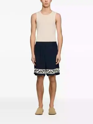 Sandro Contrast Pattern Flowy Shorts