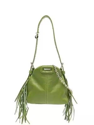 Maje Mini Miss M Fringed Tote Bag - Green