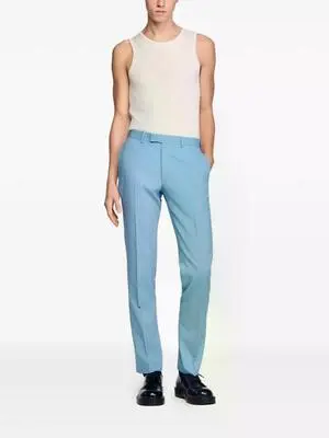 Sandro Wool Suit Trousers - Blue