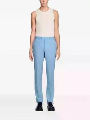 Sandro Wool Suit Trousers - Blue