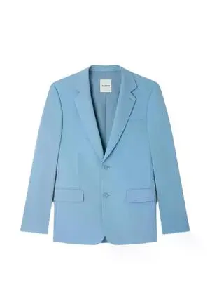 Sandro Wool Suit Jacket - Blue