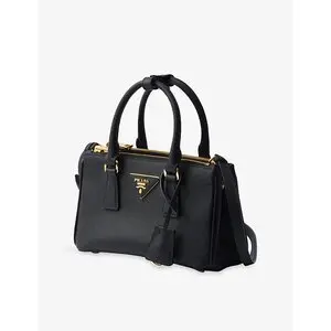 Prada Galleria Mini Leather Tote Bag - Black