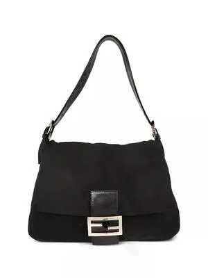 Fendi 2009 Mamma Baguette Buckle Handbag - Black