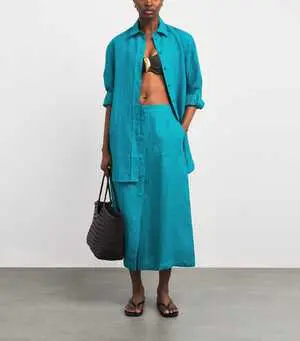 ERES Linen Oversized Shirt - Blue