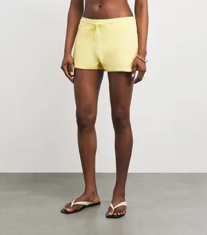 Hunza G Cotton Terry Towelling Shorts - Yellow