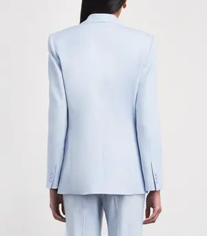 Maje Single-breasted Blazer With Detachable Brooch