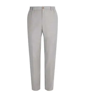 Pal Zileri Wool-blend Slim Trousers - Grey