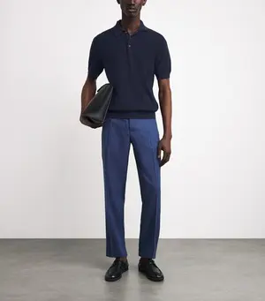 Corneliani Pima Cotton Basketweave Polo Shirt