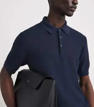 Corneliani Pima Cotton Basketweave Polo Shirt