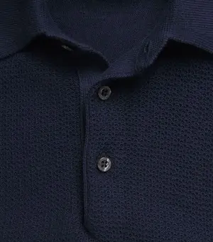 Corneliani Pima Cotton Basketweave Polo Shirt