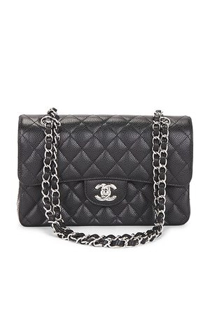 Chanel Caviar Small Classic Double Flap Bag - Black