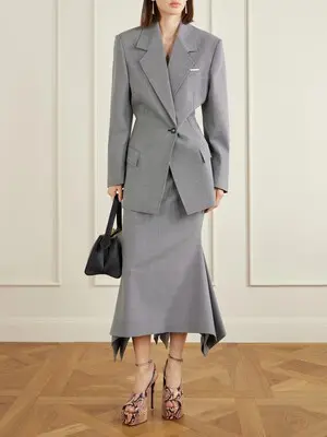 Attico Wool And Cotton-blend Blazer