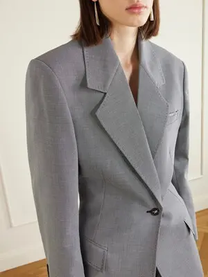 Attico Wool And Cotton-blend Blazer