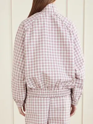 WILLY CHAVARRIA Ruff Rider Embroidered Checked Track Jacket