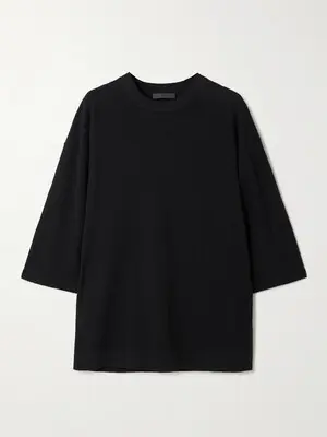 Tibi Sable Cotton-blend Jersey T-shirt - Black