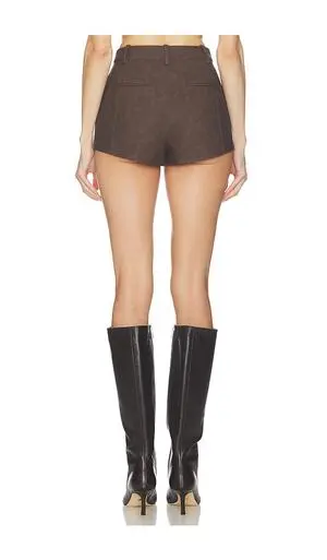 CAMILA COELHO Lera Faux Leather Shorts