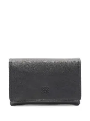 Loewe 2010s Anagram Bi-fold Leather Wallet - Black