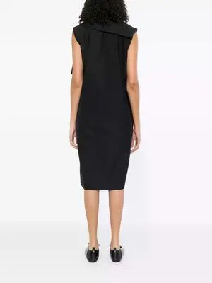 JNBY Sculptural V-neck Midi Dress