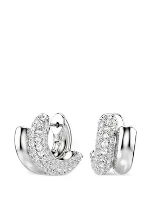 SWAROVSKI Dextera Crystal Embellished Hoop Earrings - Silver