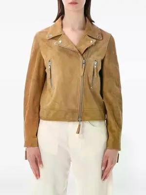 SWORD 6644 Collared Zip Jacket - Brown