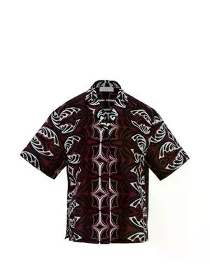 Devotion Patterned Short-sleeved Shirt - Red