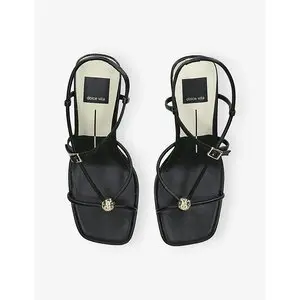 Dolce Vita Mylee Leather Heeled Sandals - Black