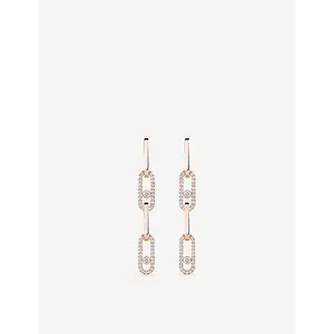 Messika Move Link Convertible 18ct Gold And 1.70ct Diamond Drop Earrings - Pink